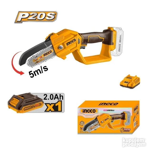 Ingco lithium-Ion aku mini lančana testera CGSLI20581 - KupujemProdajem