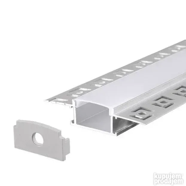 Aluminijumski profil za LED trake 2m Ugradni RIGIPS profil ...