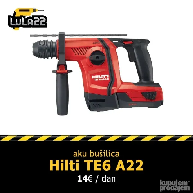 Iznajmljivanje alata-Aku udarna bušilica/odvijač Hilti TE 6A - KupujemProdajem