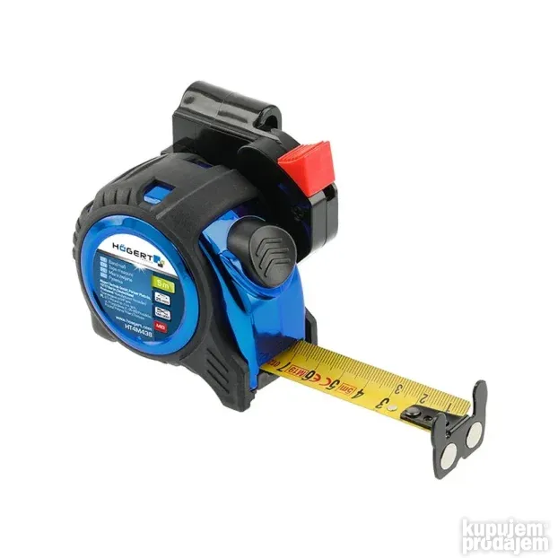 Merna traka potezna 5 m x 19 mm sa magnetom drzac za remen ...