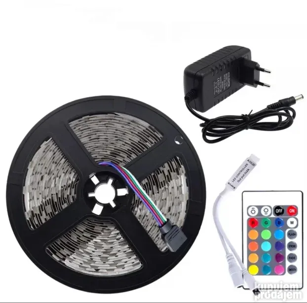 traka sa daljinskim 10m za kucu stan tv televizor rgb led - KupujemProdajem