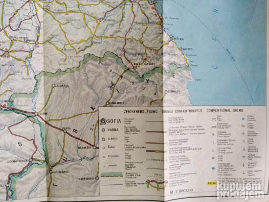 Karta Bugarske - KupujemProdajem