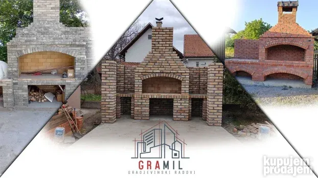 Zidanje pecenjara,rostilja..Zidanje ciglom - KupujemProdajem