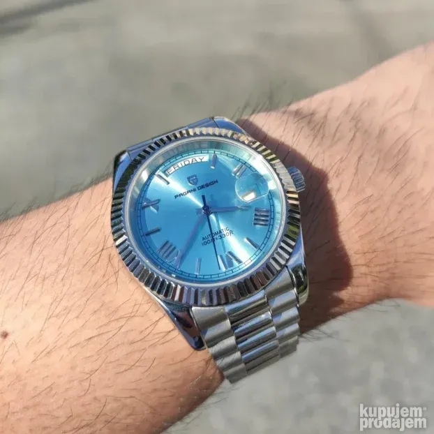 PAGANI DESIGN PD-1783 - 40mm - Plava- Rolex Day-Date Homage ...