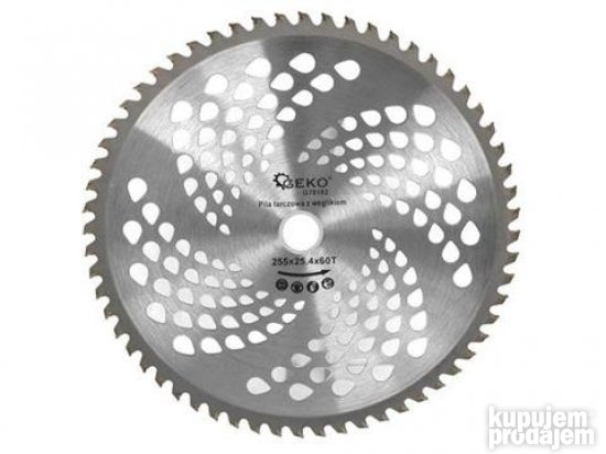Testera za trimer benzinski 255mm 25,4 mm rupa 60 zuba GEKO ...