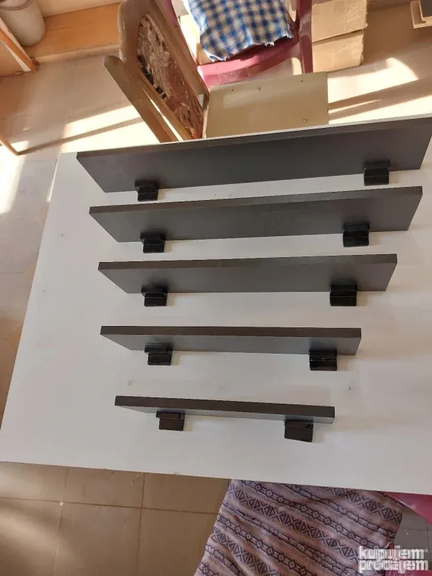 Police za zid , zidne police CRNE - KupujemProdajem