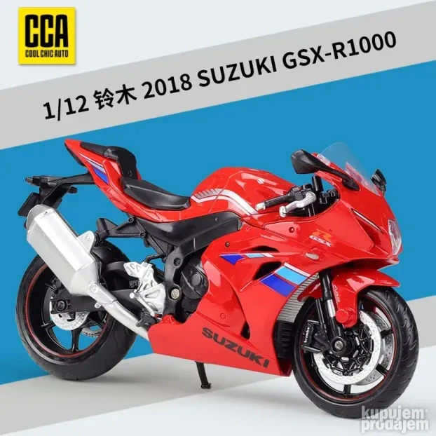 Suzuki GSX-R1000 (Red) ~ Sertifikovana replika 1:12 - KupujemProdajem