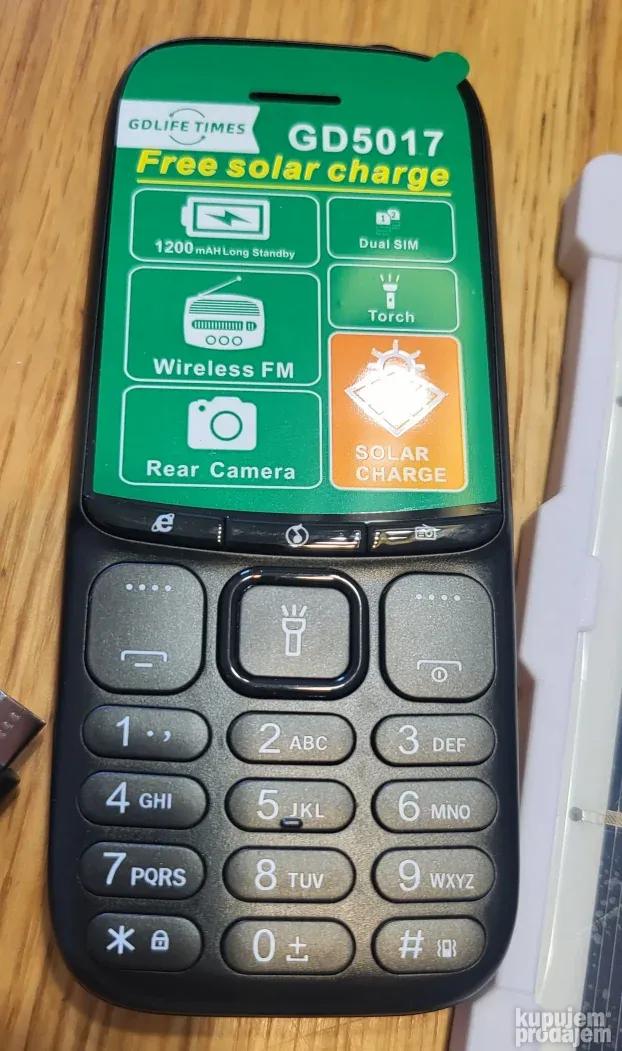 SOLARNI mobilni telefon DUAL SIM GD-5017 - KupujemProdajem