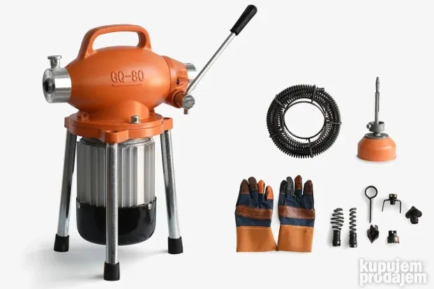 Mašina za otpušavanje kanalizacije i cevi KZUBR GQ-80 - KupujemProdajem