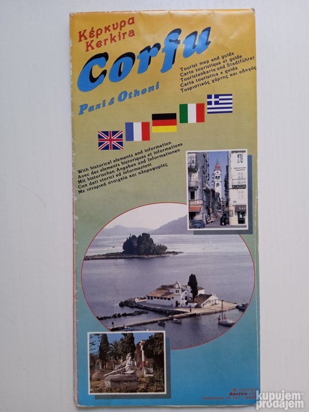 Krf Grcka karta mapa - KupujemProdajem