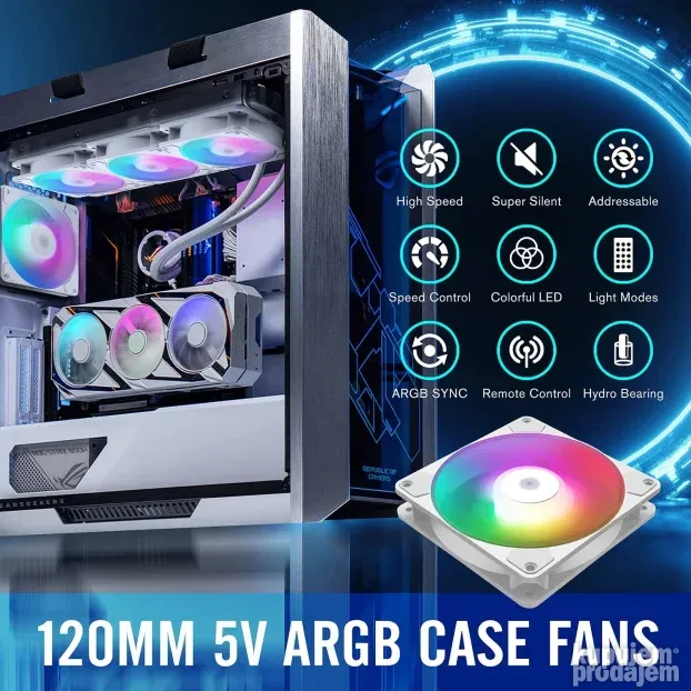 EZDIY-FAB 4-Pack PC Case RGB Fan 120mm for Desktop - KupujemProdajem