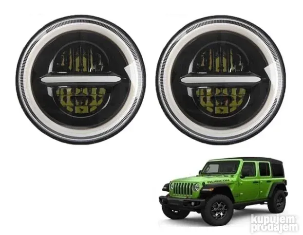 LED farovi m10 univerzalni 18cm 2 x 60w bi led angel eye - KupujemProdajem