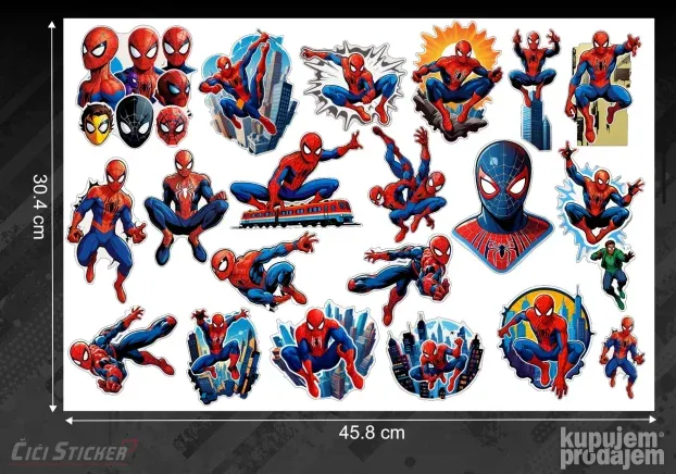 Spajdermen Nalepnice Spiderman stikeri za zid namestaj-2509 ...