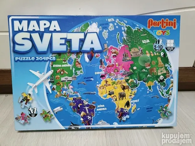 Mapa sveta puzzle, Pertini - KupujemProdajem