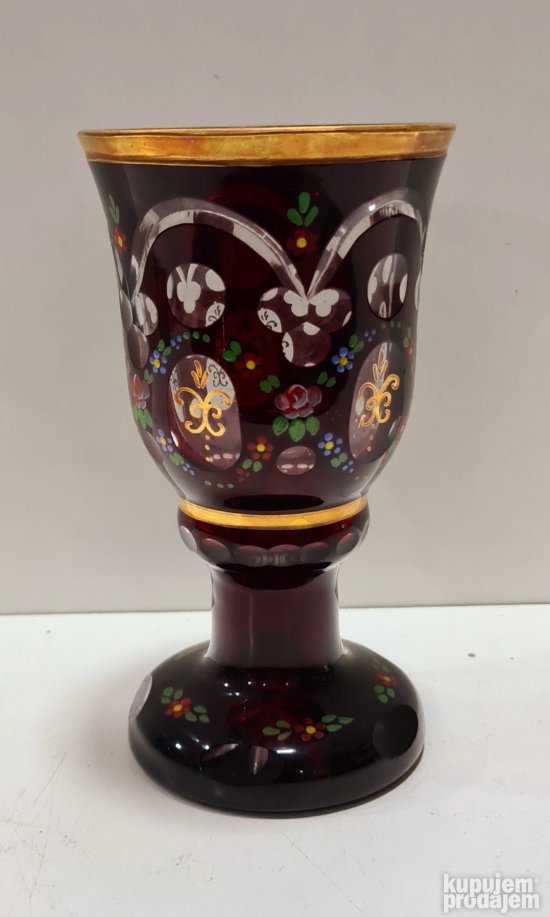 Vrhunska bidermeier pehar casa na stopi-Stari Bec 19ti vek-8 - KupujemProdajem