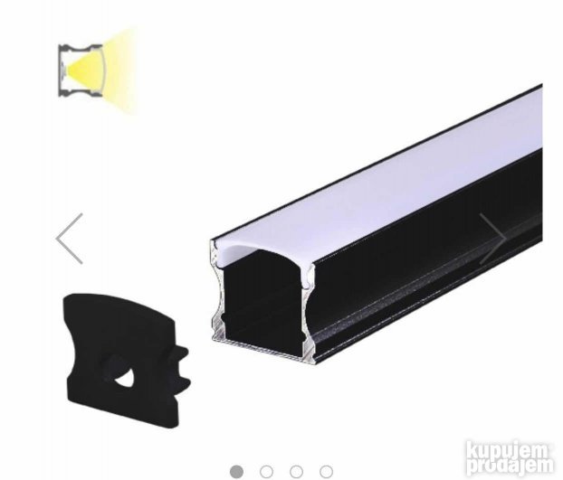 Aluminijumski profil za LED trake nadgradni set sa difuzerom ...