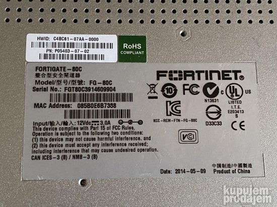 Fortinet FortiGate 80C Firewall - KupujemProdajem
