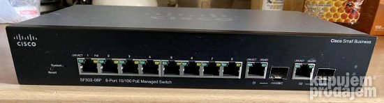 Cisco SF302-08P 8-Port 10/100 PoE Managed Switch - KupujemProdajem