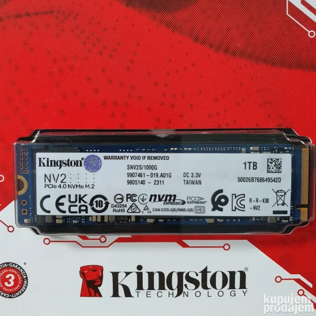Kingston 250GB 500GB 1TB 2TB 4TB M.2 NVMe SNV2S SSD series ...
