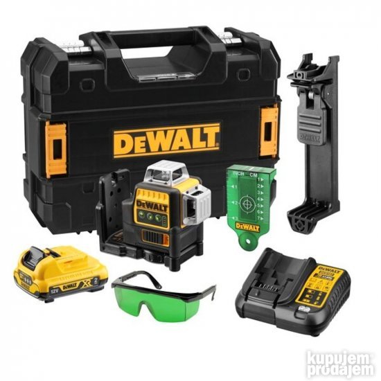 DeWALT DCE089D1G laser linijski, zeleni zrak, 3x360 - KupujemProdajem