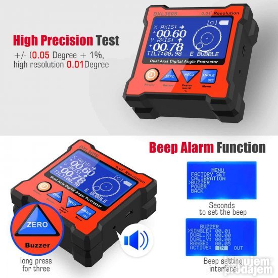 digitalni uglomer DXL360S V3.2 Dual Axis Digital protractor ...