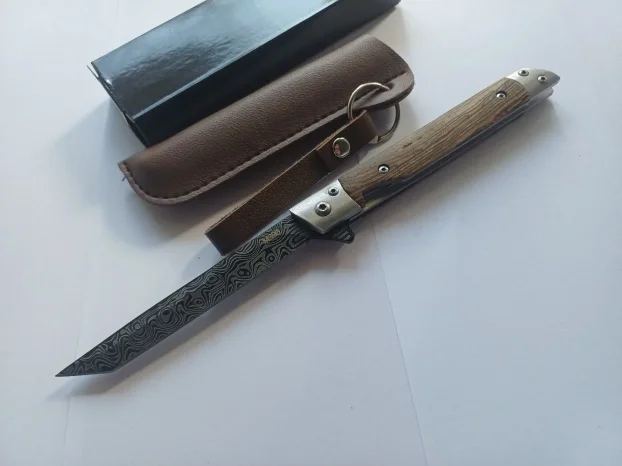 Britva M390 visenamesnki preklopni noz damaskus sara Tanto ...