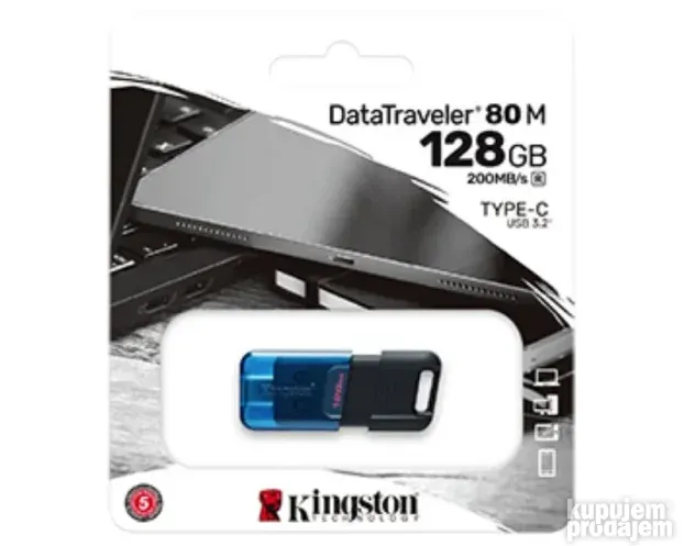 Kingston 128GB DataTraveler 80 M USB-C 3.2 flash DT80M/128GB ...