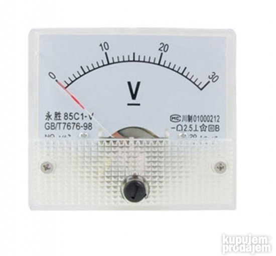 Voltmetar DC 30 V - analogni - KupujemProdajem
