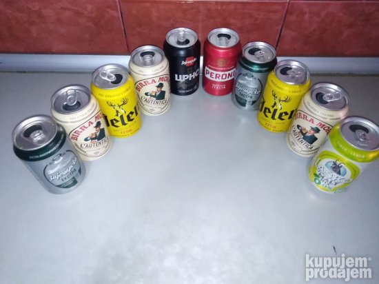 Limenke od piva prazne 10 kom - KupujemProdajem