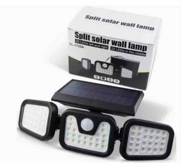 Solarni LED Reflektor FL-1725A 74 Diode 3 Glave sa SENZOROM ...