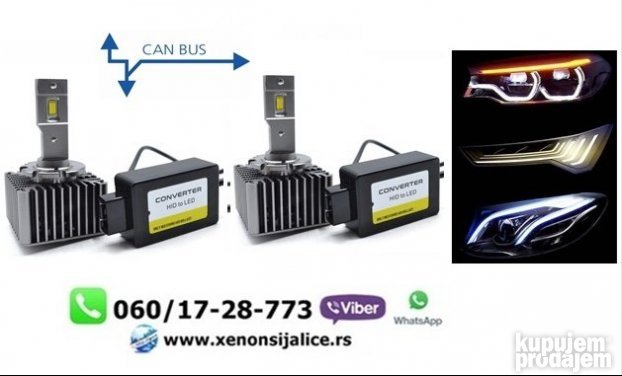 D2S-D2R LED sijalice Skyline 6000 lumena CAN BUS 12V-24V - KupujemProdajem