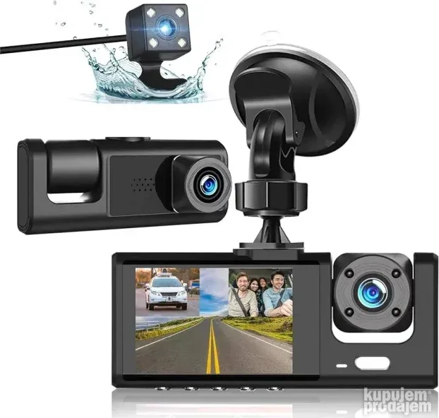 Auto kamera sa 3 kamere Black Box za auto 3u1 - KupujemProdajem