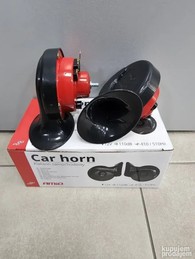Sirena za auto dvoglasna Crna 12V Amio 03621 - KupujemProdajem