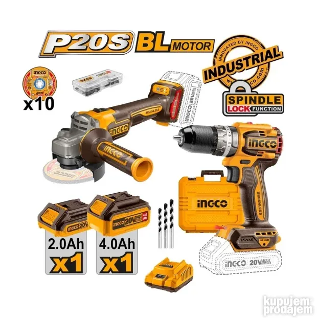 Akumulatorski set alata CKLI20273E 20V SUPER INGCO - KupujemProdajem