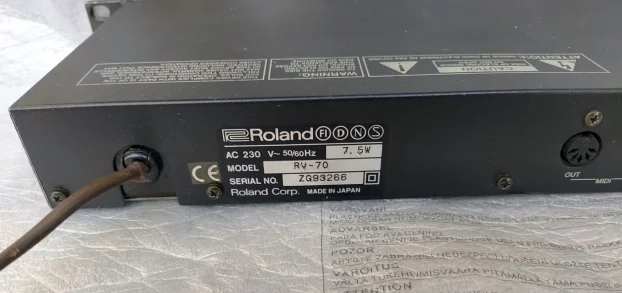 Boss RV-70 Digital Stereo Reverb Vintage Rack Made in Japan ...