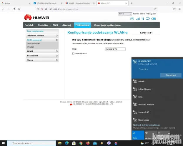 4G HUAWEI E5573C Router MiFi - OTKLJUČAN za sve MREŽE - KupujemProdajem