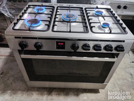 Sporet na plin sa Ogromnom turbo reernom Inox - KupujemProdajem