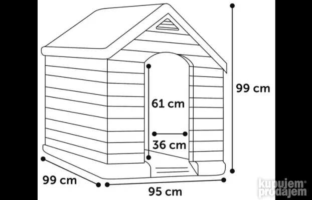 Curver Kućica za Velike i srednje pse 950x990x990mm - KupujemProdajem