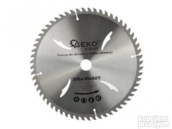 Testera sa vidija za sečenje drvo 300 mm 30 rupa 60 zub GEKO ...