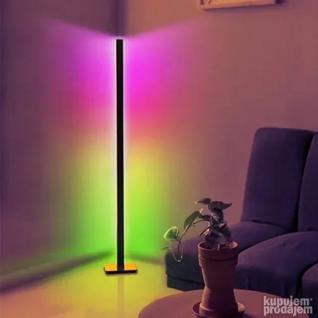 Podna LED lampa crna 10W sa daljinskim 20 tastera M69-B RGB ...