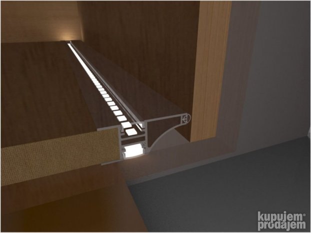 EP 1069 Ugradne LED Ručice 149,5cm Alu Led Profil Srebro mat ...