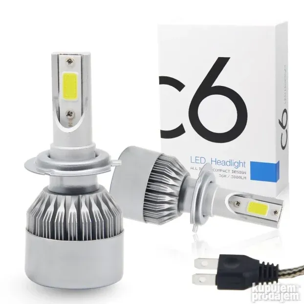C6 LED Sijalice za Auto H1 H4 H7 Sigurna Vožnja Noću - KupujemProdajem