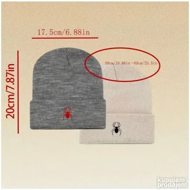 Kapa Zimska Pletena Spider Pauk Model 1 (Poklon) - KupujemProdajem
