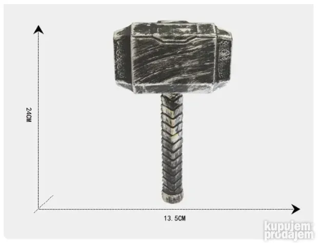 Igračka Rekvizit Thor Čekić Mjolnir Marvel Halloween Model 1 ...