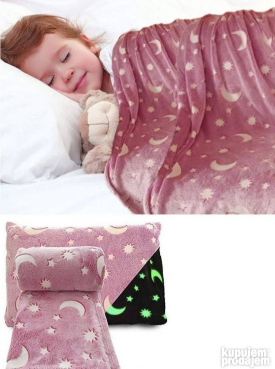 Decije mekano svetlece cebe 150x120 u roze boji - KupujemProdajem
