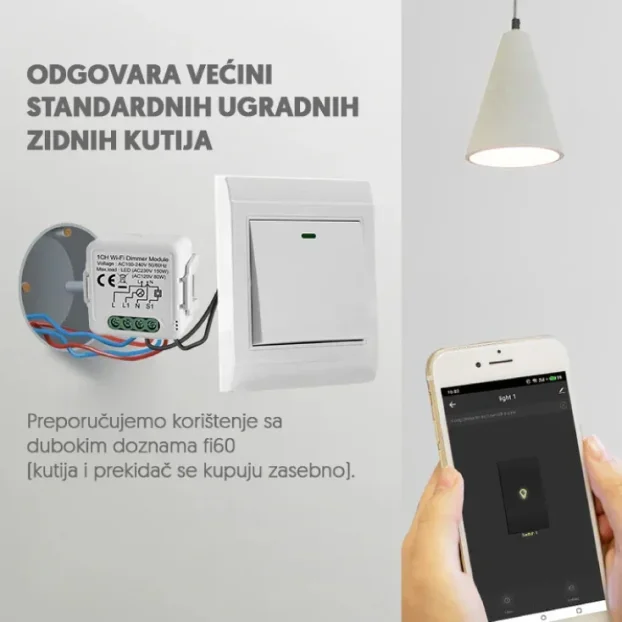 Wi-Fi smart dimer-modul, 150W WFM-DM01 - KupujemProdajem