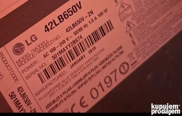 LG TV 42" Cinema 3D Smart WiFi - KupujemProdajem