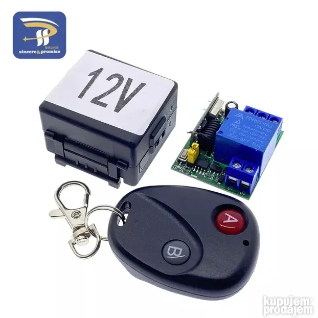Daljinski relej 12V 10A 433MHz, prekidac, daljinska komanda ...