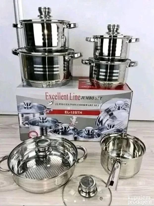 Excelent line set posudja Stakleni poklopci - KupujemProdajem