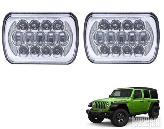 LED farovi univerzalni 20x14cm 2x60w Bi LED - KupujemProdajem